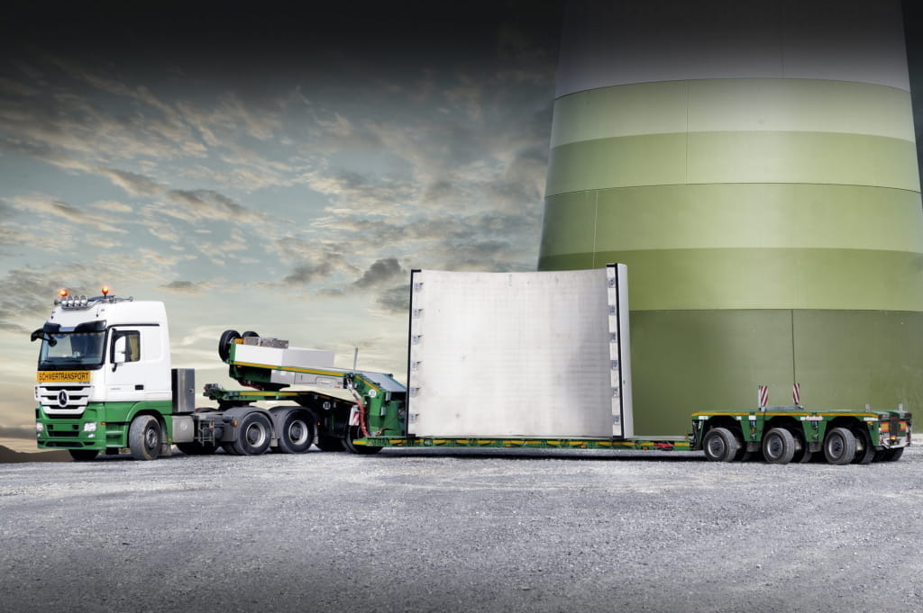 Eurotrailer: low loaders with hydraulically steered axles | Nooteboom ...